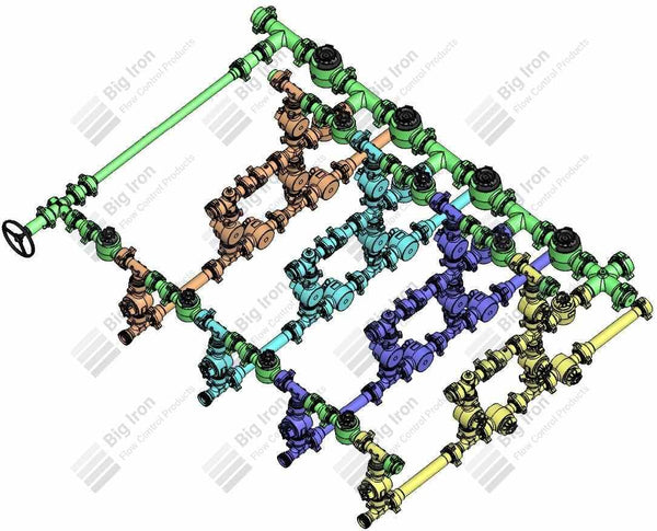 Manifold 2"Fig 1502 - 4 Well Multiwell Manifold With Choke & 3" Collec ...