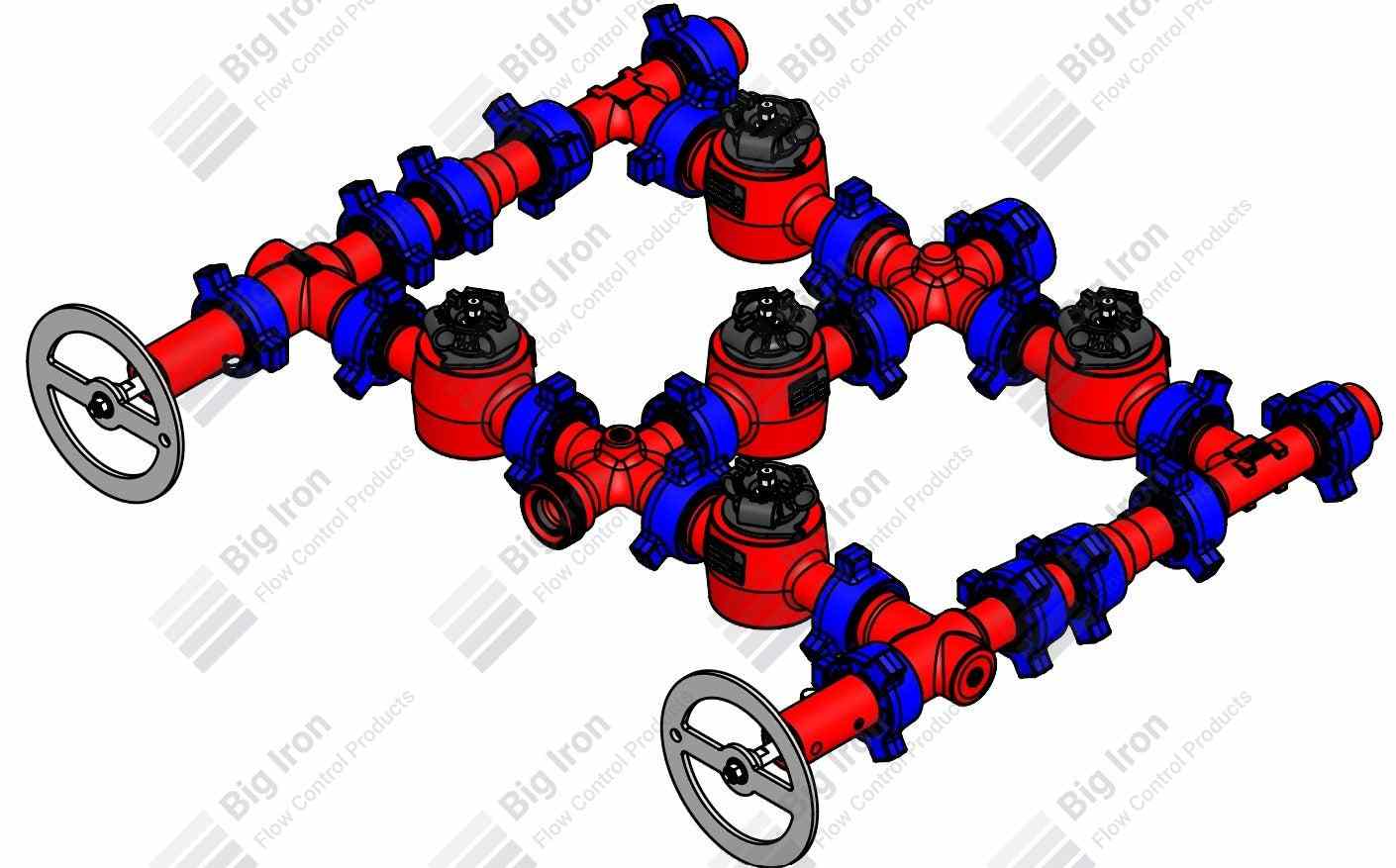 Manifold 2” Fig 1502 5 Plug Valve Single Stage W/2 Adjustables 15000 P ...