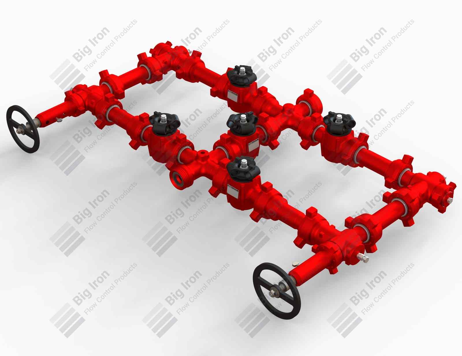 Manifold 2” Fig 602 5 Plug Valve Dual Stage W/ 2 Adjustables-2 Positiv ...